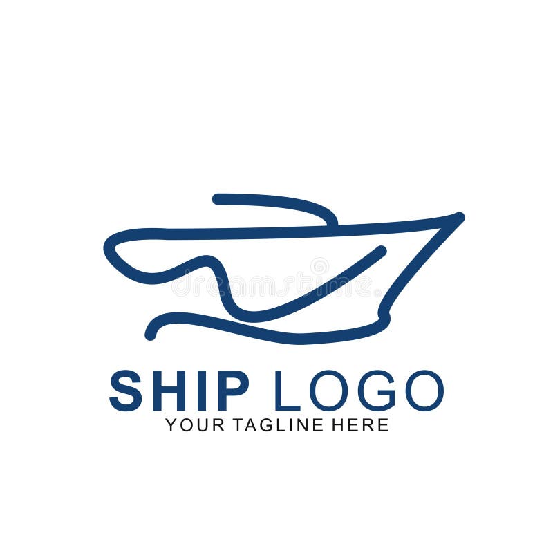 Premium Ship Logo with Modern Concept Stock Illustration - Illustration ...