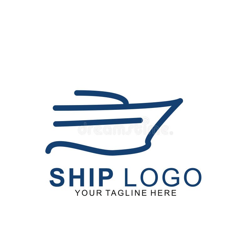 Premium Ship Logo with Modern Concept Stock Illustration - Illustration ...
