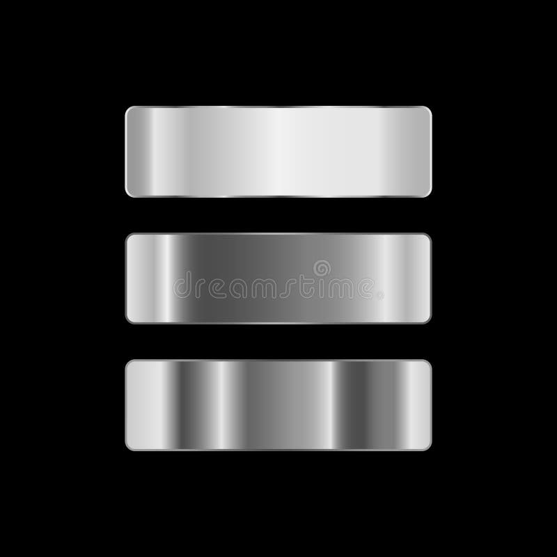 Premium Silver Gradient Swatches Vector Stock Vector - Illustration of ...