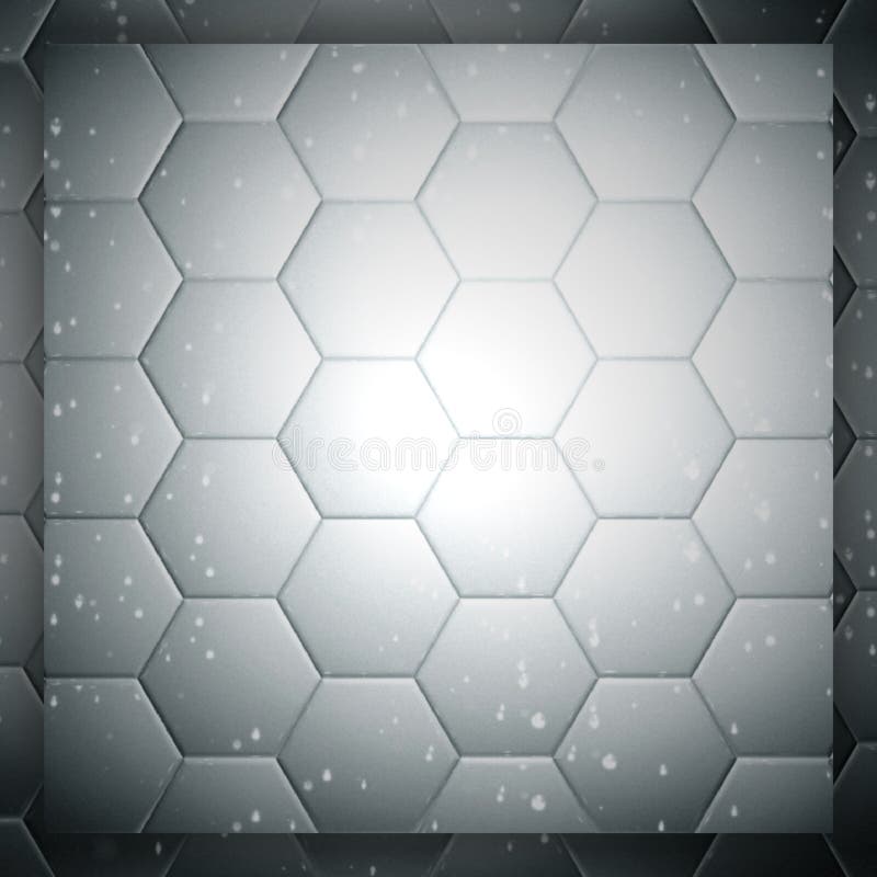 Premium Silver Shiny Abstract Hexagon Surfaces Stock Illustration ...