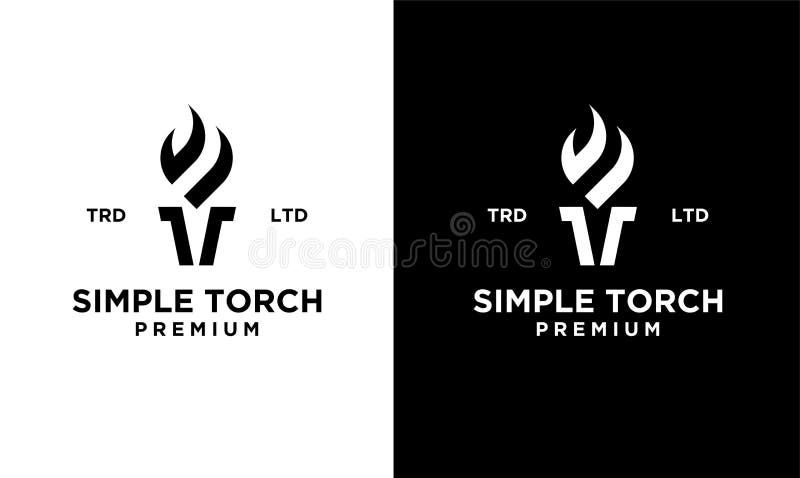 Premium Simple Torch Logo Vector Symbol Illustration Design Stock ...