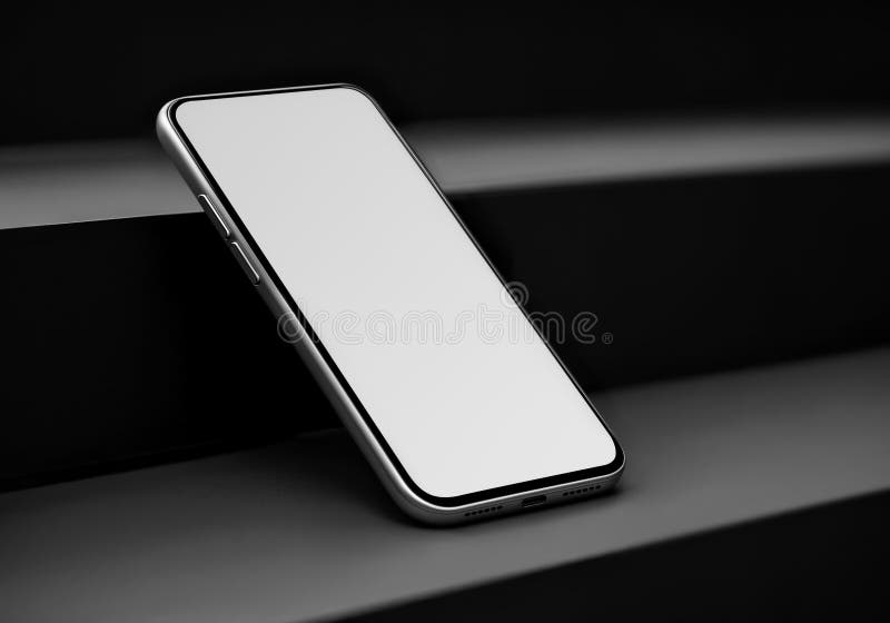 Premium Smartphone Mockup in Dramatic Lighting Stock Image - Image of ...