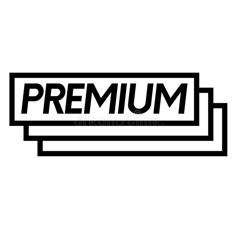 Premium stamp on white stock vector. Illustration of isolated - 124381757