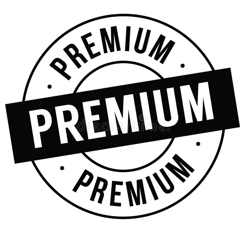 Premium stamp on white stock vector. Illustration of isolated - 124381757