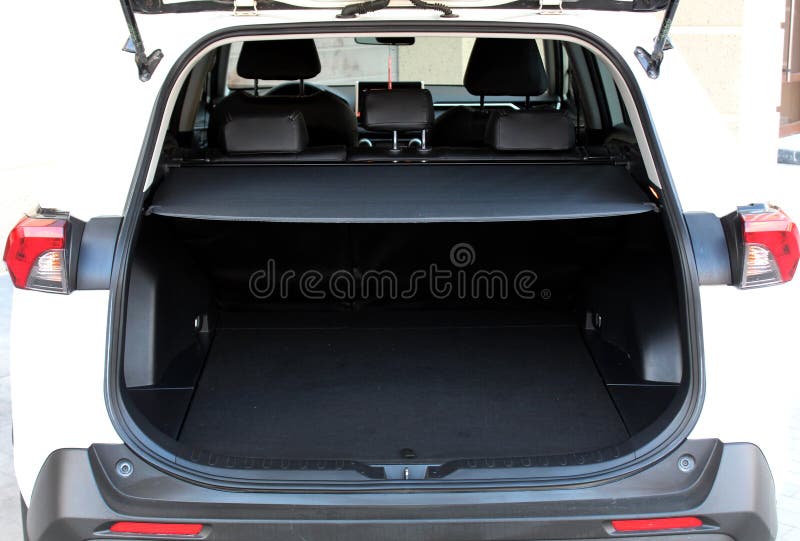 Premium SUV Open Trunk. Open Empty Trunk in the Modern SUV. Car Boot ...