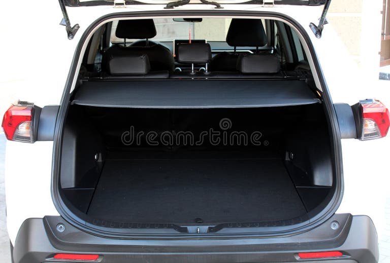 Premium SUV Open Trunk. Open Empty Trunk in the Modern SUV. Car Boot ...