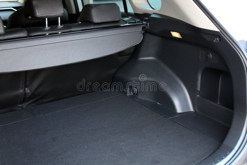 Premium SUV Open Trunk. Open Empty Trunk in the Modern SUV. Car Boot ...