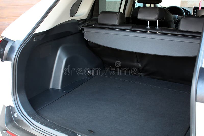 Premium SUV Open Trunk. Open Empty Trunk in the Modern SUV. Car Boot ...