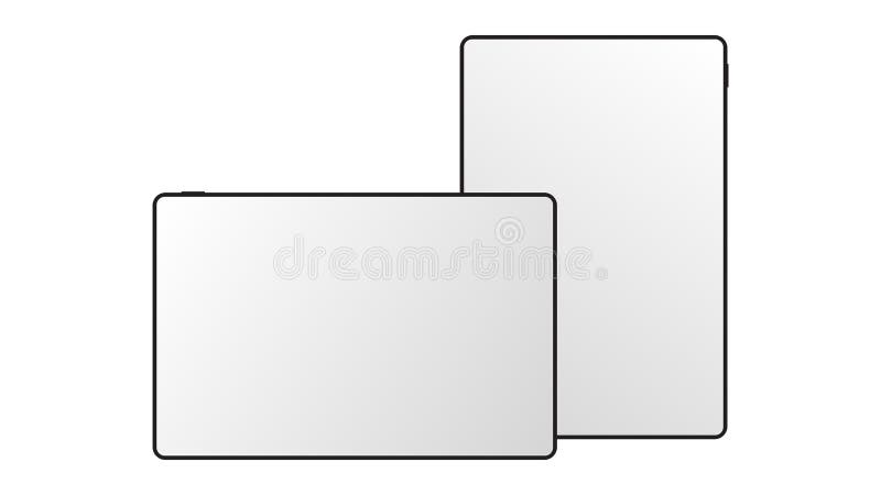 Premium Tablet in Trendy Thin Frame Design. Vector Stock Illustration ...