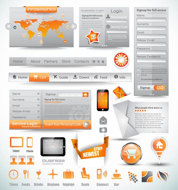 Premium Templates and Web Stuff Master Collection Stock Vector ...