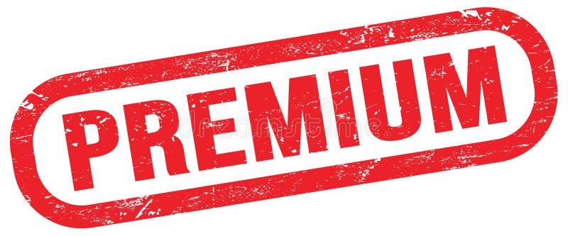 PREMIUM, Text Written on Red Stamp Sign Stock Illustration ...