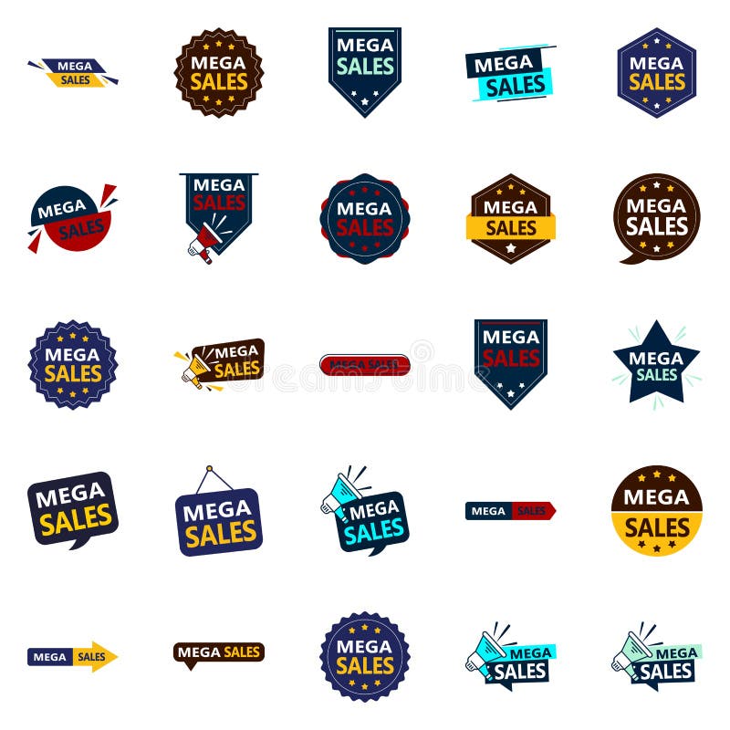25 Premium Vector Designs in the Mega Sale Pack Perfect for Advertising ...
