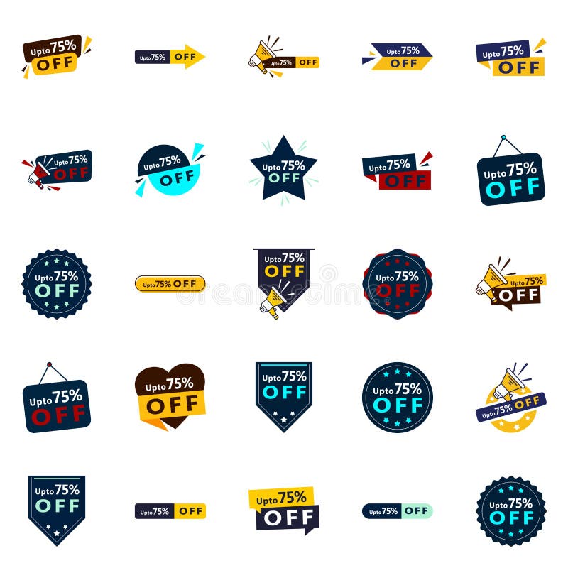 25 Premium Vector Designs in the Up To 70 Off Pack Perfect for Discount ...