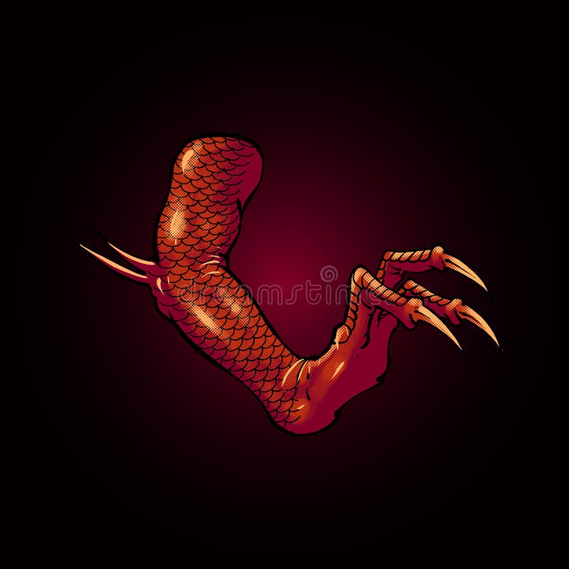 Premium Vector Dragon Hand Element Pose Stock Vector - Illustration of ...