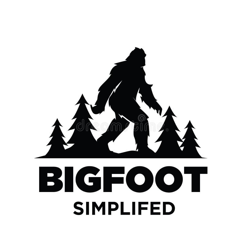 Premium Big Foot Yeti Vector Black Logo Icon Illustration Design Stock ...