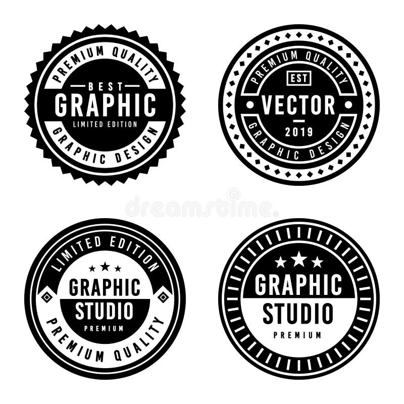 Premium Vintage Badge Design Set Stock Vector - Illustration of logo ...