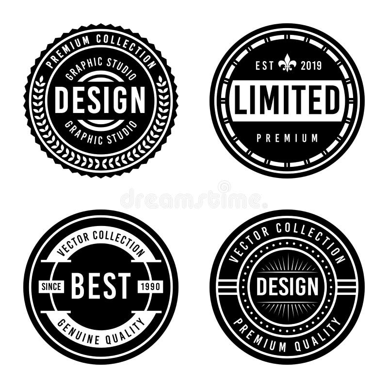 Premium Vintage Badge Design Set Stock Vector - Illustration of icon ...