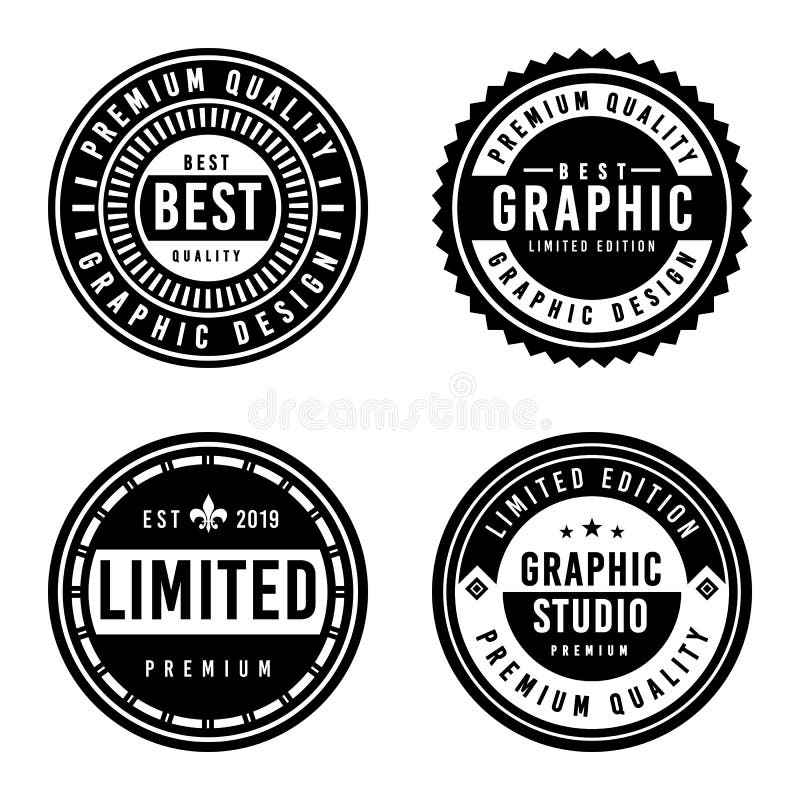 Premium Vintage Badge Design Set Stock Vector - Illustration of graphic ...