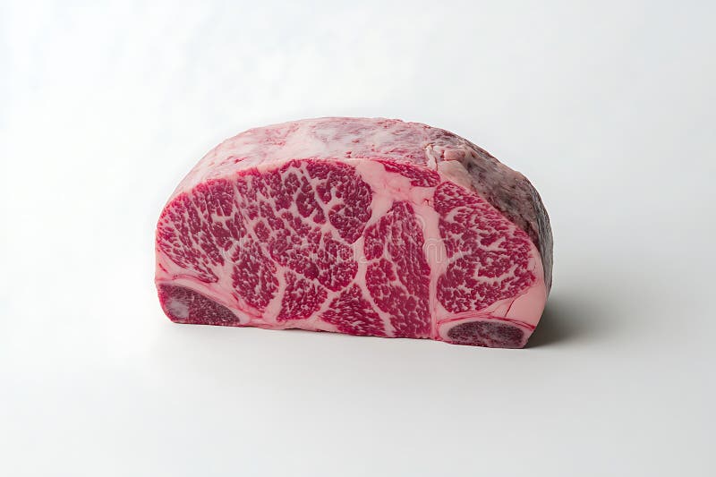 Premium Wagyu Beef Cross Section Showing Marbling and Texture Stock ...