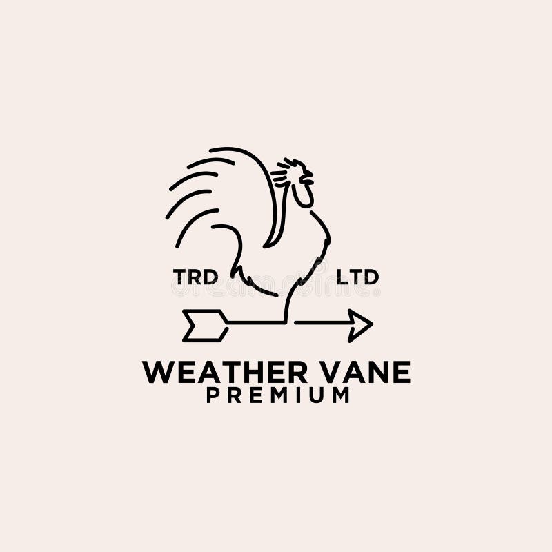 Premium Weather Vane Rooster Vintage Logo Stock Illustration ...