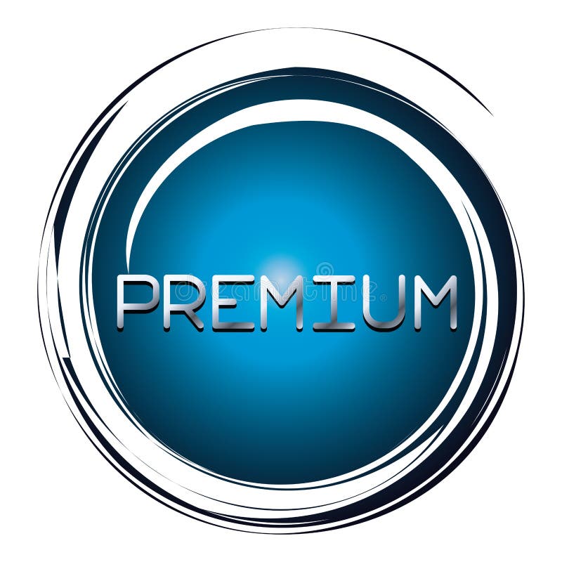 Premium Word on Blue Button Stock Vector - Illustration of design ...