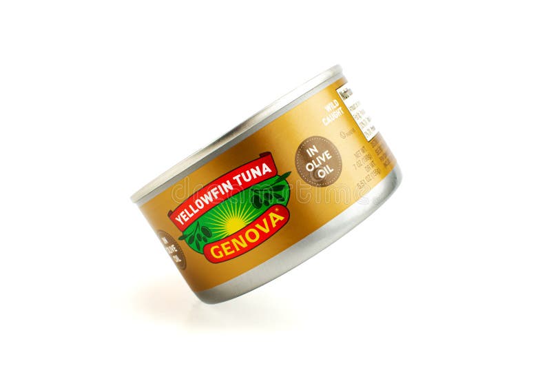 Premium Yellowfin Tuna in Olive Oil Can Editorial Stock Photo - Image ...