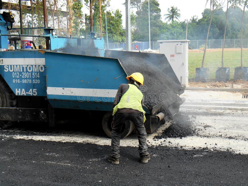 Premix Work by Construction Workers. Editorial Photo - Image of leveled ...