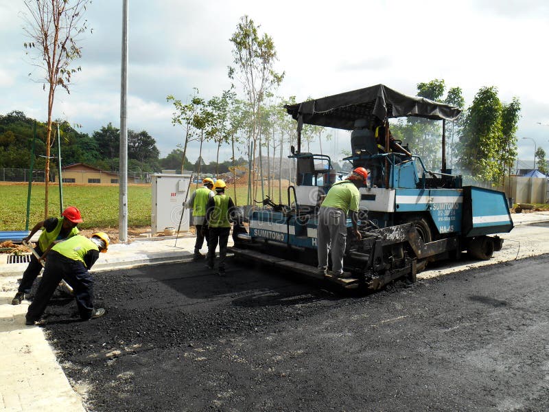 Premix Work by Construction Workers. Editorial Photo - Image of leveled ...