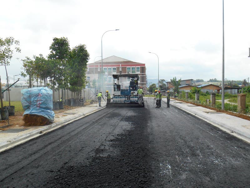 Premix Work by Construction Workers. Editorial Photo - Image of leveled ...