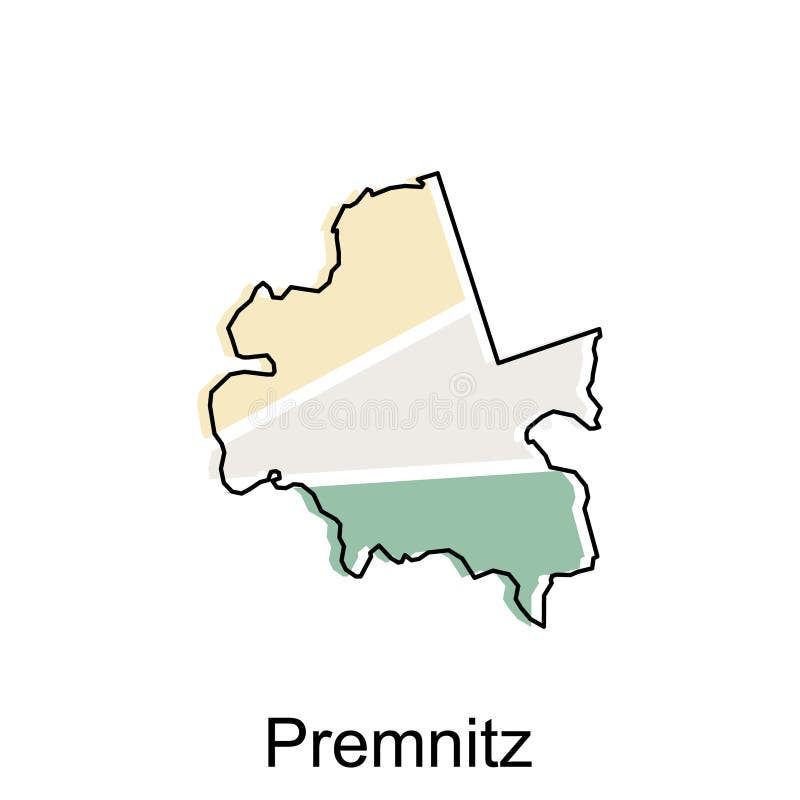 Premnitz City Map Illustration. Simplified Map of Germany Country ...