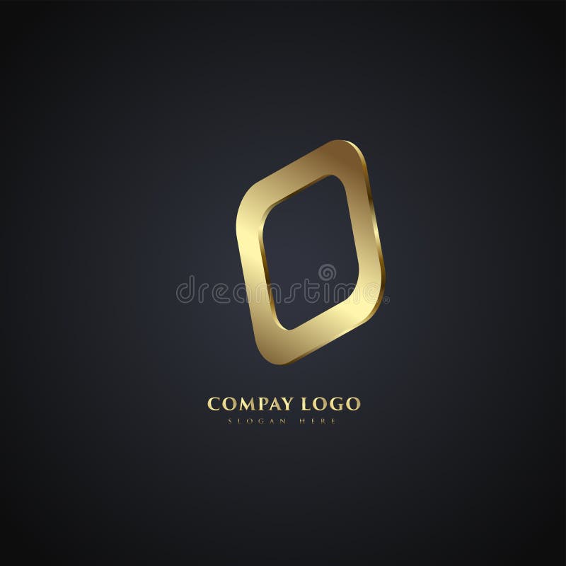 A Premuim Square Logo Vector, a Luxury Company Logo Design with Golden ...