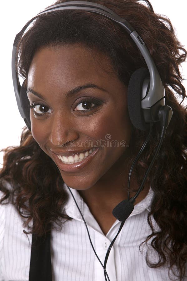 Preneur Heureux De Commande Prêt Photo stock - Image du écouteur ...