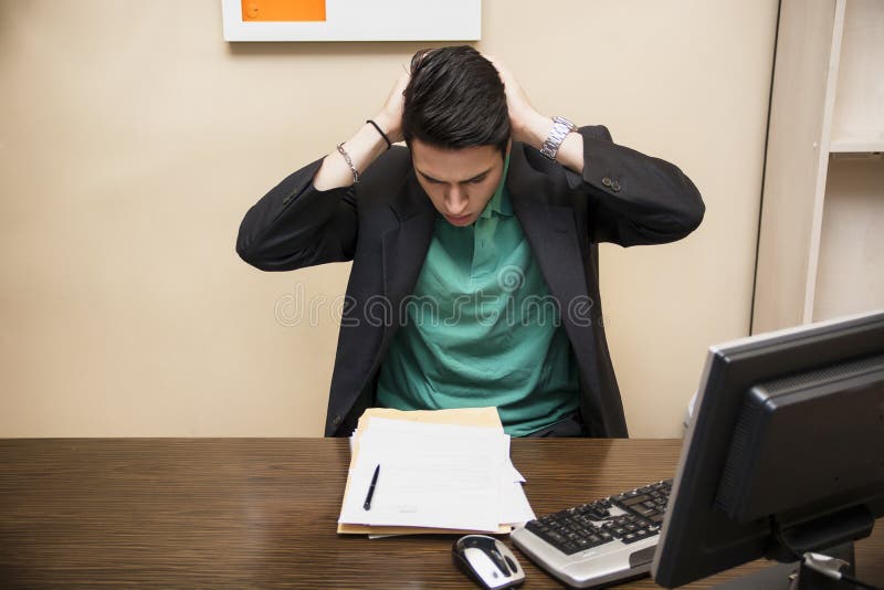 Preoccupied Worried Young Man Staring Computer Stock Photos - Free ... Preoccupied Worried Young Man Staring Computer Stock Photos - Free ...