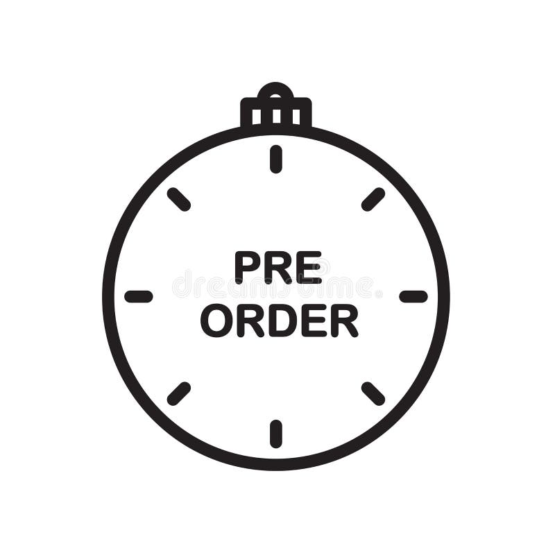 Preorder Icon Isolated on White Background Stock Vector - Illustration ...