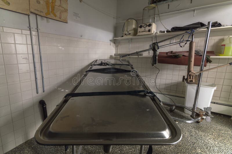 Abandoned Funeral Home Prep Room Stock Photo - Image of home, urban ...