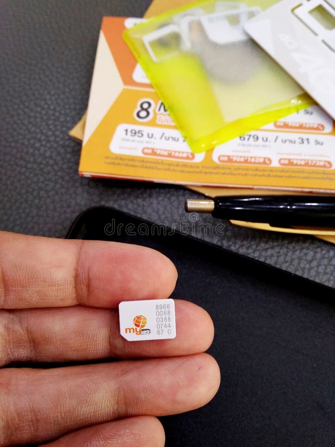 Prepaid Cat Internet Package Sim Card. Bangkok-Thailand, Jan 24, 2019 ...