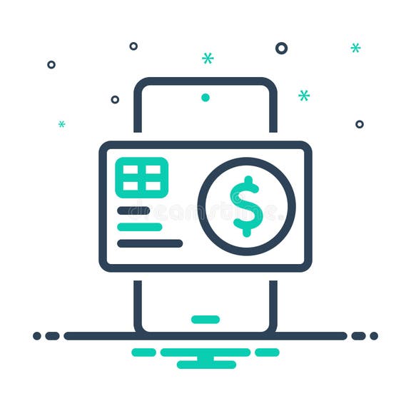 Mix Icon for Prepaid, Card and Payment Stock Illustration ...