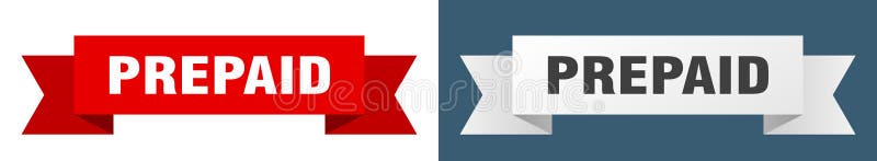 Prepaid Ribbon. Prepaid Isolated Paper Sign. Banner Stock Vector ...