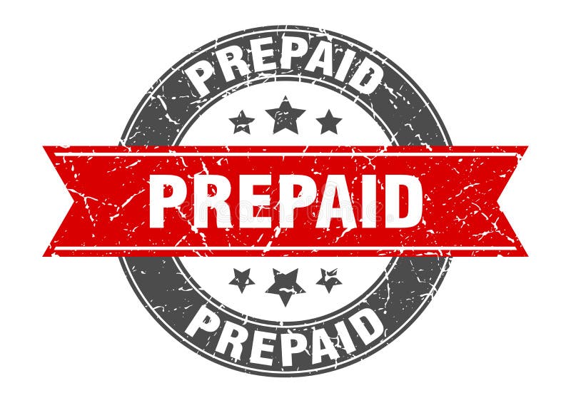 Prepaid Round Ribbon Isolated Label. Prepaid Sign Stock Vector ...