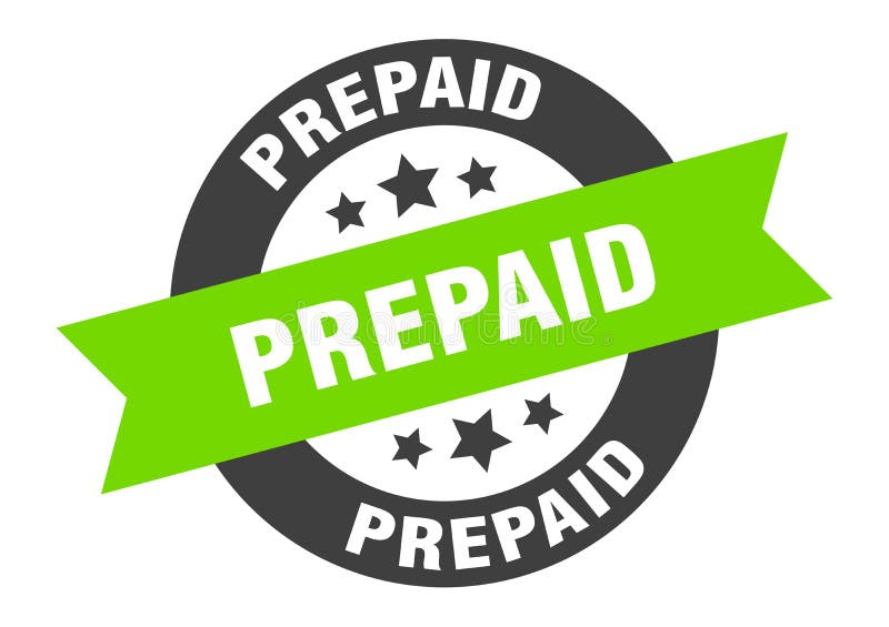 Prepaid Sticker. Square Isolated Label Sign. Peeler Stock Vector ...