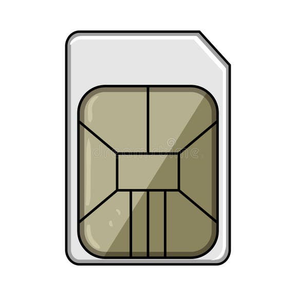 Prepaid Sim Card Cartoon Vector Illustration Stock Illustration ...