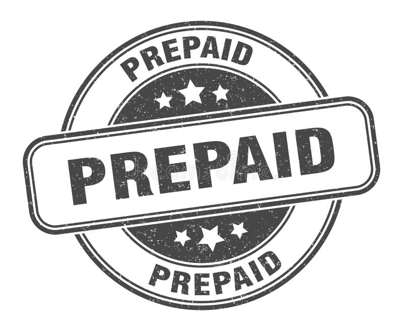 Prepaid Stamp. Prepaid Label. Round Grunge Sign Stock Vector ...