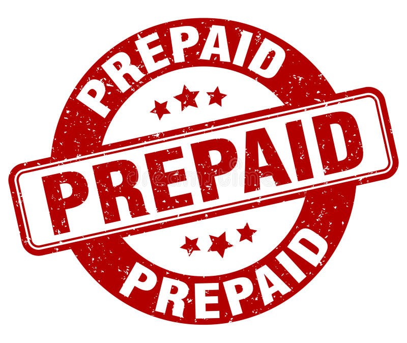 Prepaid Stamp. Prepaid Label. Round Grunge Sign Stock Vector ...