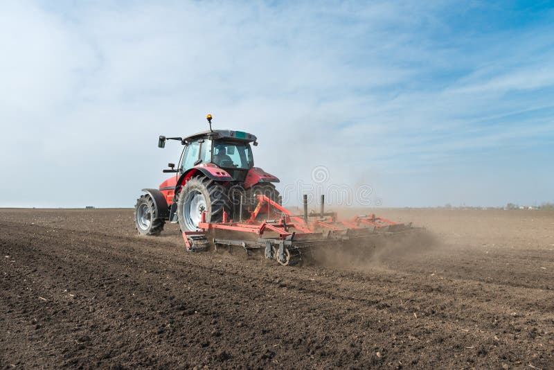 Preparation of Agricultural Land Stock Image - Image of plowed, tractor ...