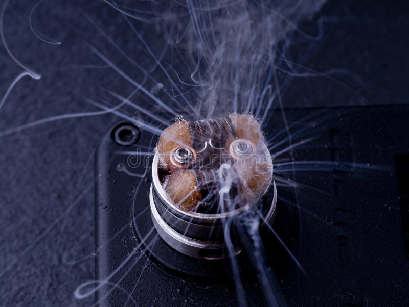 Vape, e cigarette atomizer stock photo. Image of nicotine - 100975760