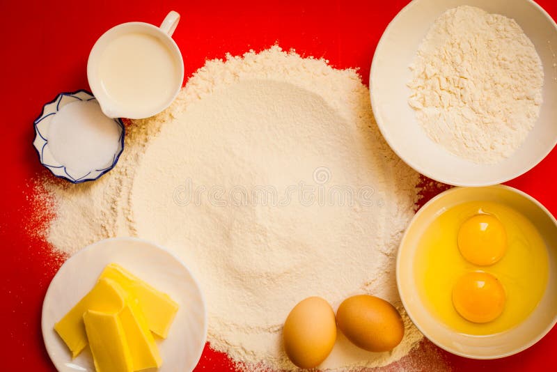 Preparation for Baking, Bake Ingredients. Stock Photo - Image of ...