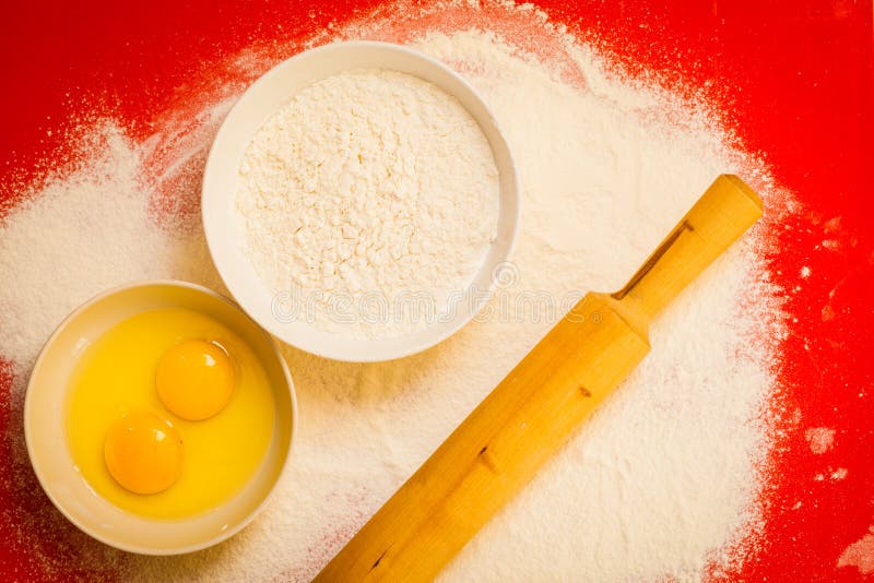 Preparation for Baking, Bake Ingredients. Stock Photo - Image of bread ...