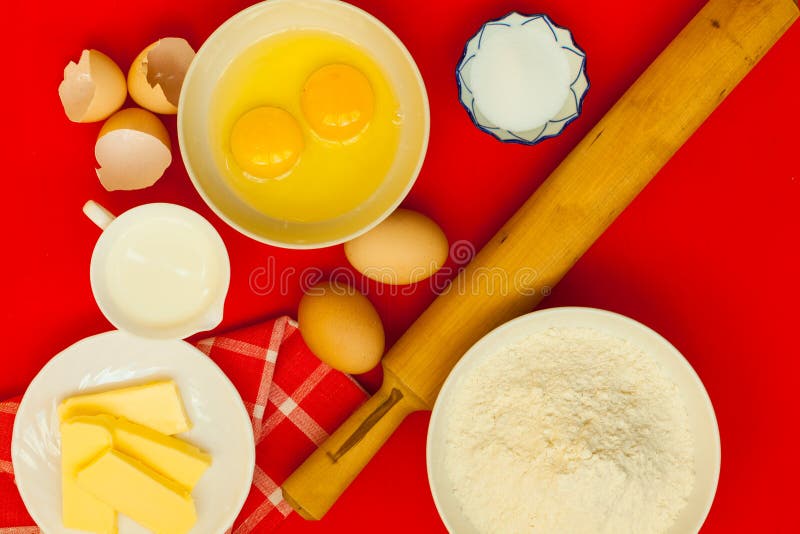 Preparation for Baking, Bake Ingredients. Stock Image - Image of bakery ...