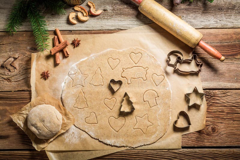 Preparation for Baking Christmas Cookies Stock Image - Image of ...