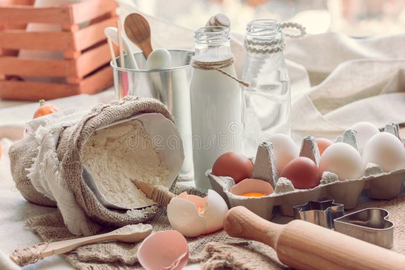 Preparation for Baking Cookies Stock Image - Image of form, cooking ...